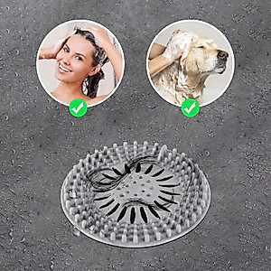Uigos Hair Catcher Durable Silicone Hair Stopper Shower Drain Covers Easy to Install and Clean Suit for Bathroom Bathtub and Kitchen 4 Pack