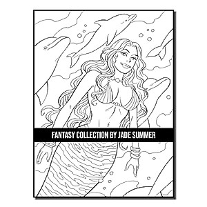 Fantasy Collection: An Adult Coloring Book with 100+ Incredible Coloring Pages of Mermaids, Fairies, Vampires, Dragons, and More!