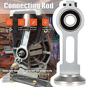 KK-4835 Compressor Piston Kit Connecting Rod Replacement Kit w/Piston Bearing for Sears Craftsman Porter Cable Dewalt Devildiss Oil Free Air Compressor Pump KK-4835 KK-5081 A02743
