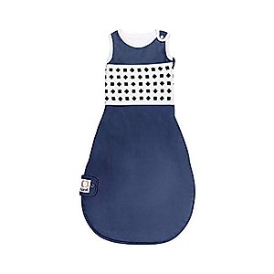 Nanit Breathing Wear Sleeping Bag 100% Cotton Baby Sleep Sack - Works Pro Baby Monitor to Track Breathing Motion Sensor-Free, Real-Time Alerts, Size Medium, 6-12 Months, Midnight Blue