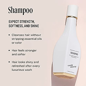 Cuvee Shampoo - 10 fl oz - Cleanses, Fortifies & Protects Hair - Includes Vitamin B & Panthenol - Champagne-Infused Formula with Resveratrol & Ceramides - Color Safe