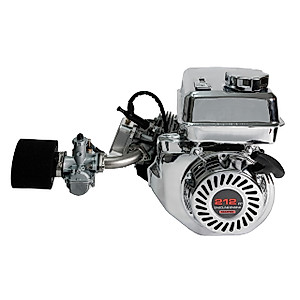 JMCHstore Brilliant Chrome Pull Start Recoil Starter Assembly for Predator 212 Coleman B200R CT200U EX 200cc Mini Bike, KT196 Go Kart Pull Cord Start Honda 6.5HP GX160 196 Hisun Engine Tao Motor