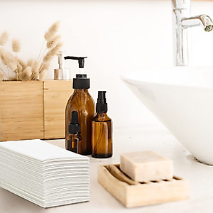 KAMMAK White Dinner Napkins Disposable with Pocket 100 Pack Wedding Reception Paper Napkins Guest Hand Towels Soft Absorbent Party Napkins for Decoration, Bathroom, Kitchen (16.5 X 16.5 inch)