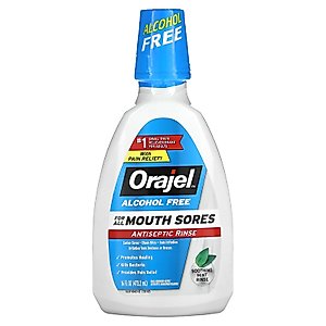 Orajel Alcohol Free Antiseptic Rinse, 16 fl. oz.