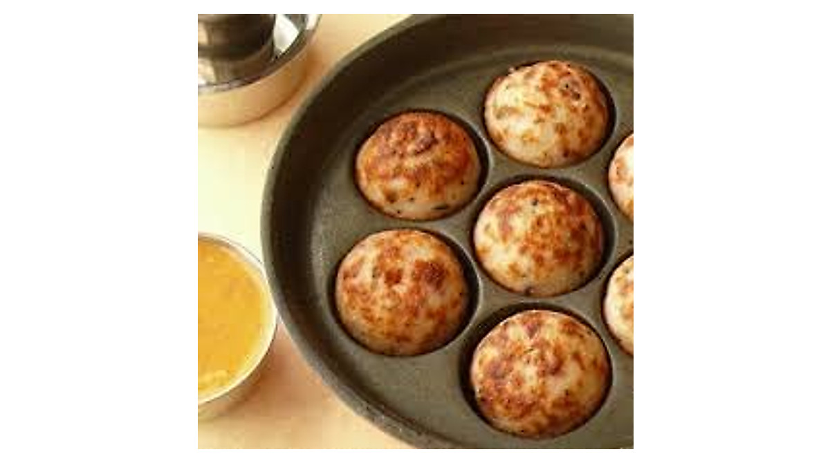 Nonstick Appam Pan with Glass Lid - Perfect Cooking Tool