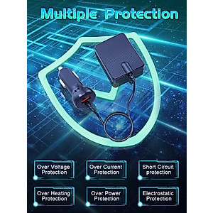 Car Charger USB C, 74W Fast USB Car Charger Adapter with PD 3.0/QC3.0 Type C Car USB Charger Multi Port with 6.3FT Cable for Front & Back Seat Fast Charging Compatible with iPhone, Samsung, IPad ect