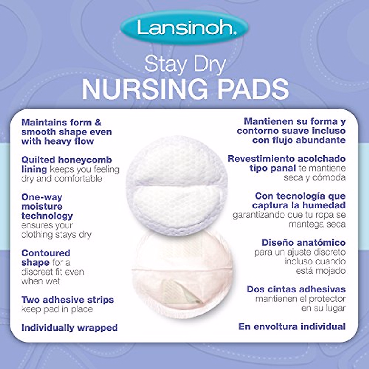 Lansinoh Stay Dry Disposable Nursing Pads, 100 Count