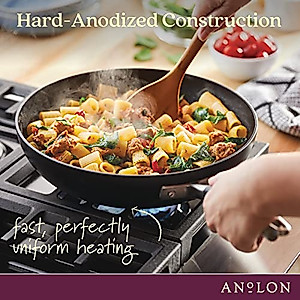 Anolon Advanced Home Hard-Anodized Nonstick Ultimate Pan/Saute Pan, 12-Inch (Onyx)