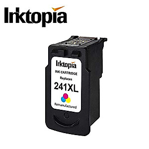 3 Pack Remanufactured Ink Cartridge Replacement for Canon 240XL PG 240 XL and CL 241XL (2Black,1Color) with Ink Level Indicator Used in PIXMA 2120 2220 3120 3220 4120 4220 MX372 432 512