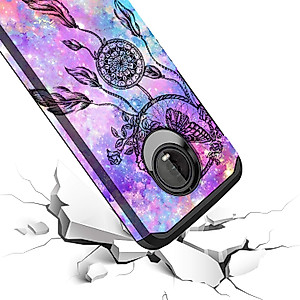 Moto Z4 Case, Moto Z4 Play Case, Onyxii Hybrid Dual Layer Slim Graphic Armor Shockproof Impact Resistant Protective Cover Case for Motorola Z Play 4th Generation (Dream Catcher)