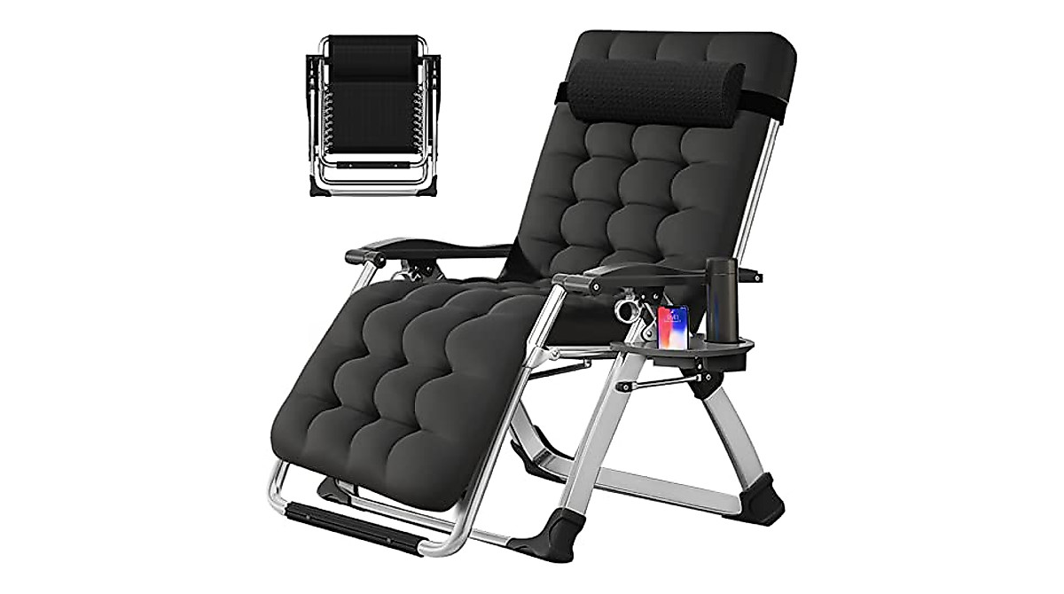 Slsy Zero Gravity Chair, Reclining Lounge Chair with Removable Cushion ...