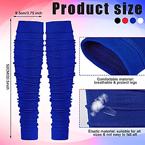 Vicenpal Football Leg Sleeves Calf Compression Sleeves Football Scrunch Leg Socks Calf Sleeves for Men Women(Black, White, Blue, Red,4 Pairs)