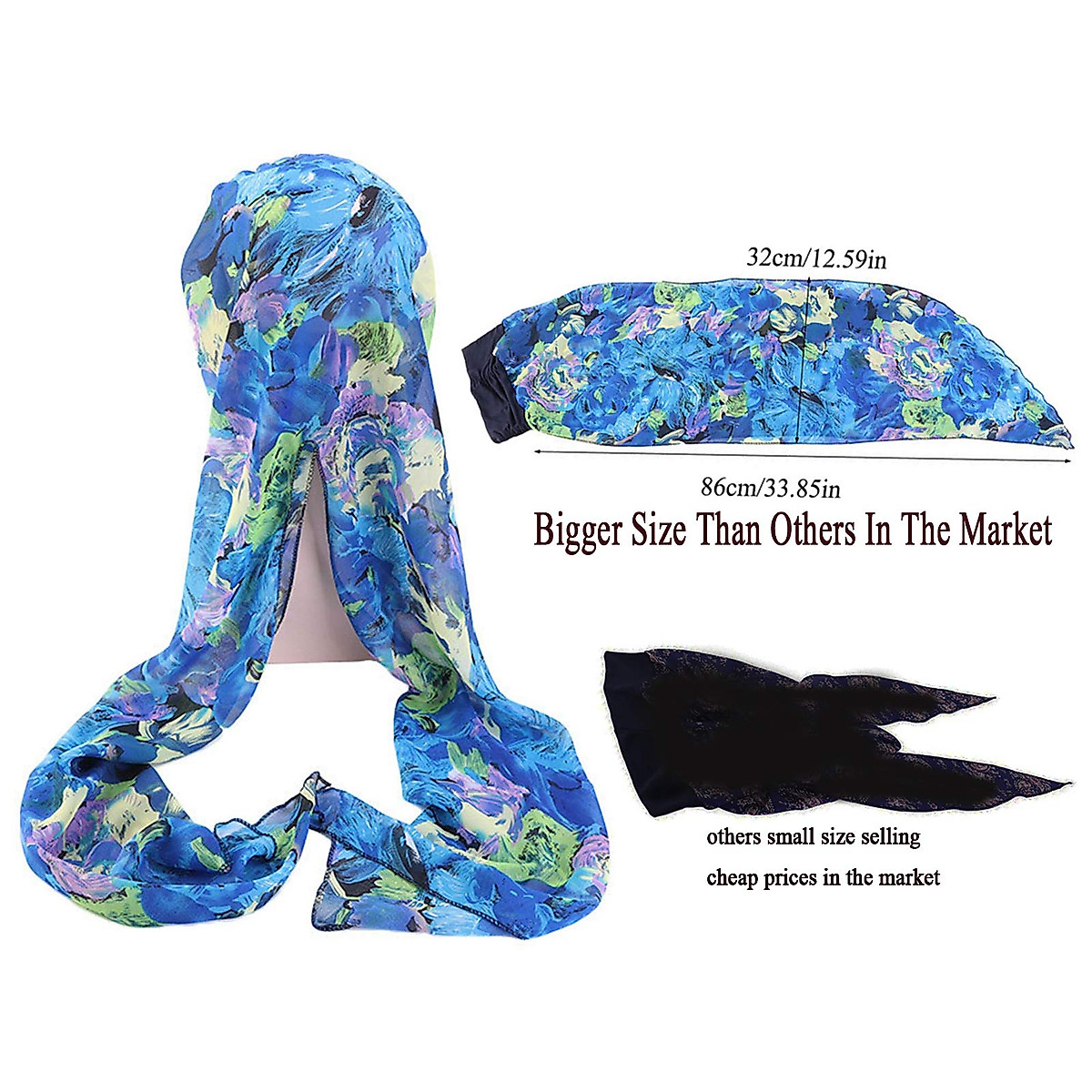 Gragengs Headwear for Women Sleep Beanie Head Scarf for Bald Wraps Cancer Hats Turbans (Khaki)