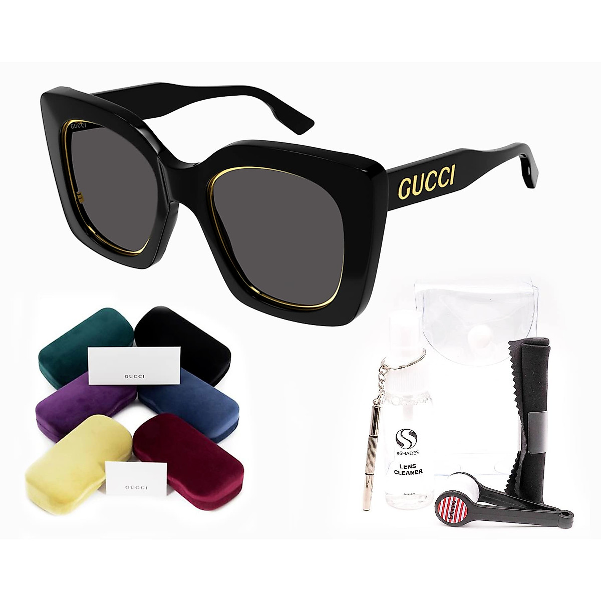 Gucci GG1151S Designer Cat Eye Shape Sunglasses: Cat Eye Frame Eyewear with Non-Polarized Lenses - Epitome of Luxury and Style