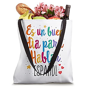 Maestra Cute Rainbow Regalos Para Bilingual Spanish Teacher Tote Bag