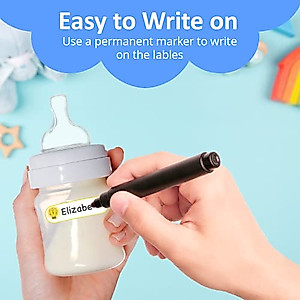 Daycare Baby Bottle Labels for Sippy Cups, Self-Laminating Waterproof,for Kid’s Personal Items, 96 Pc. Set, Peel and Stick Adhesives