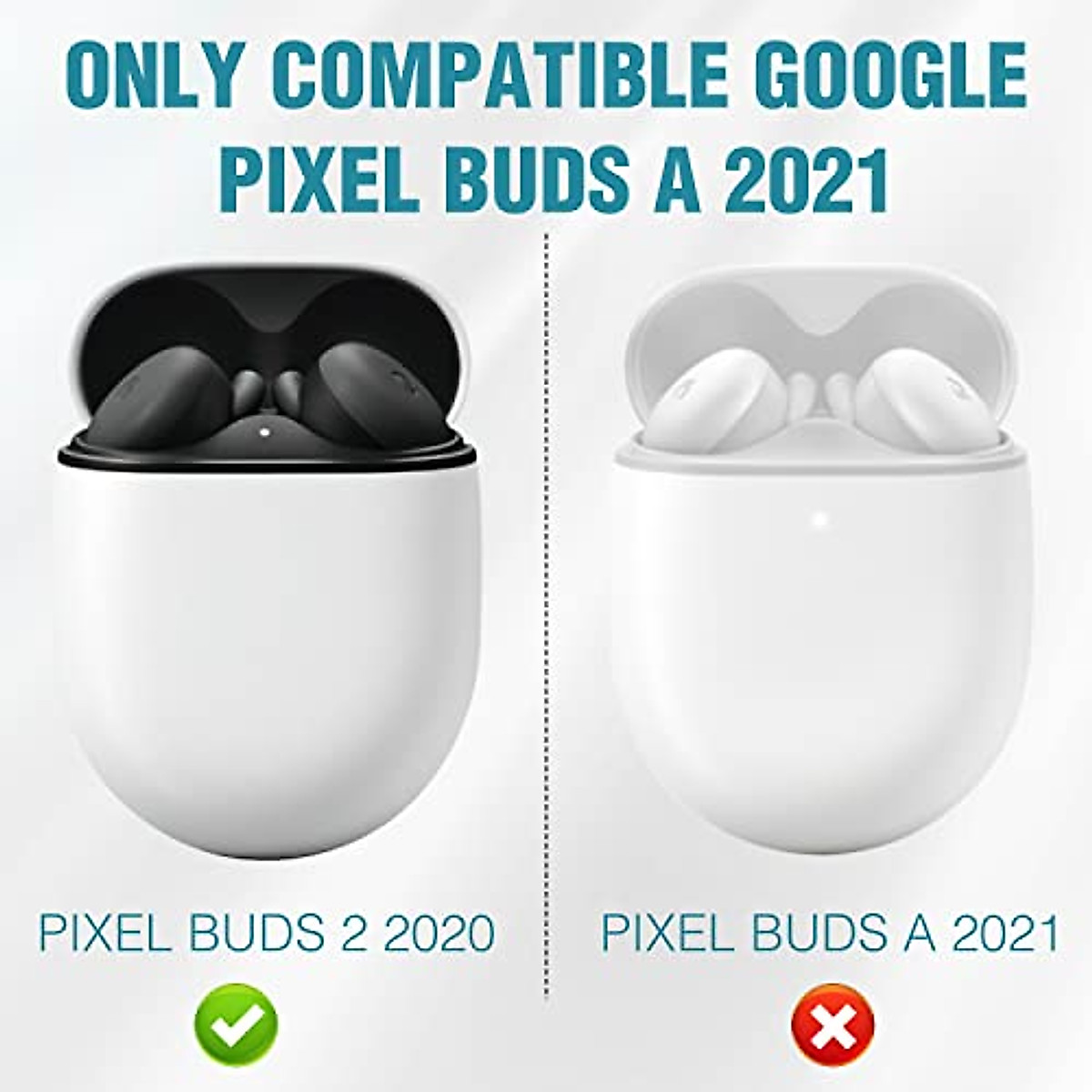 Valkit Compatible Google Pixel Buds 2 Case Cover with Secure Lock, Full Body Shockproof Case Military Hard Shell Protective Cover Skin with Keychain Men Women for Pixel Buds 2 2020, Black/Green