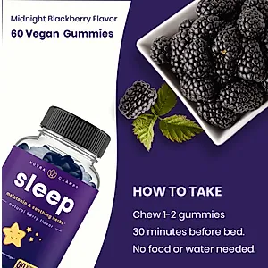 NutraChamps Sleep Gummies for Adults & Kids | Melatonin Gummies with Chamomile, Valerian & L Theanine | Safe & Effective for Kids & Adults | Vegan Childrens Melatonin 3mg, 1.5 mg, or 6mg