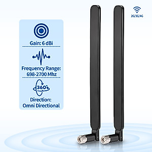 Bingfu Long Range 4g Cellular Trail Camera LTE Antenna 6dBi (RP-SMA Male)(2-Pack) Compatible with Spypoint Link Micro Solar EVO Link S Dark Trail Wildlife Hunting Game Cam Mobile Security Camera