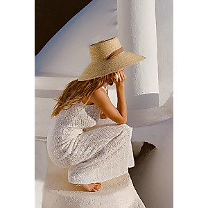 Lack of Color Women's Paloma Wide-Brimmed Straw Sun Hat (Small, Natural)