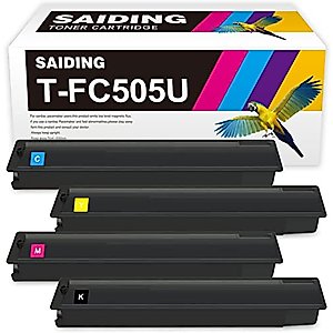 SAIDING T-FC505U Remanufactured Toner Cartridge Compatible for Toshiba T-FC505U-K T-FC505U-C T-FC505U-M T-FC505U-Y e-Studio 2505 3005 3505 4505 5005 Printer (1Black 1Cyan 1Magenta 1Yellow)