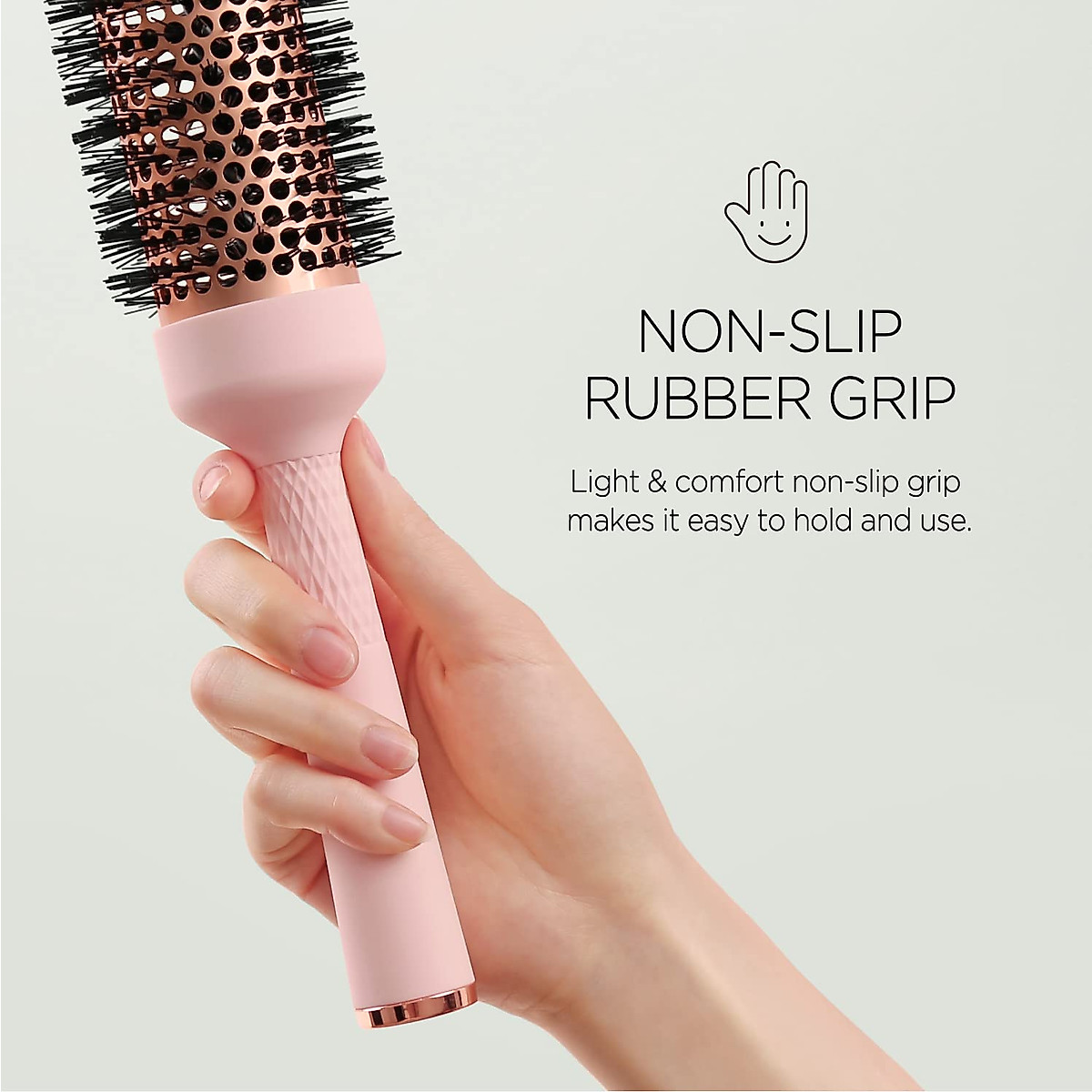 F3 Systems Magic Curling Thermal Brush(1.7 Inch), Cut Drying Time,Self-Standing Round Quick Styling Brush, Great Blowout, Ceramic Coated/Ionic Thermal Barrel,Blowout Volume, Wave Styler