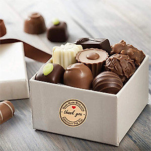 Thank You Stickers 2500 Pieces Round Kraft Label Seals Small Business Stickers for Greeting Cards Envelopes Decor or Gift Bags Packaging (5 Rolls Pattern A)