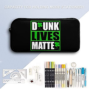 Drunk Lives Matter Pencil Case Stationery Pen Pouch Portable Makeup Storage Bag Organizer Gift