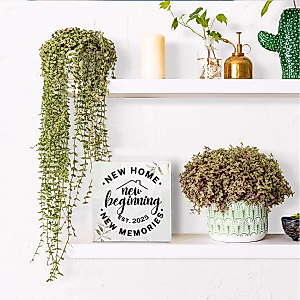 HTBIG House warming Gifts New home, Best Housewarming gifts 2025, Home sweet Home sign, Funny New Home New Memories Ideas Wooden Box Sign Home Living Room Shelf Desk Decoration Gifts 5x5 IN White