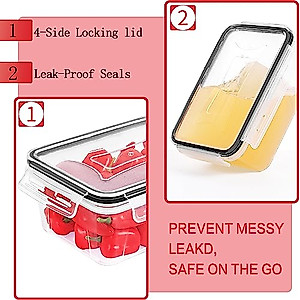 Skroam 36 Pack Food Storage Containers with lids (18 Airtight Kitchen Storage Containers & 18 Lids), Plastic BPA-Free Meal Prep Container for Pantry Organizers and Storage with Free Labels & Marker