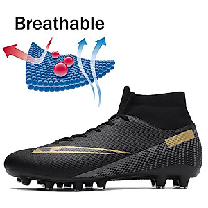 Aiqzsh Kids Soccer Cleats Boys Girls Football Shoes Athletic Anti-Slip Outdoor/Indoor Sports Shoes