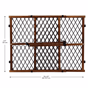 Position & Lock Baby Gate, Pressure-Mounted, Farmhouse Collection