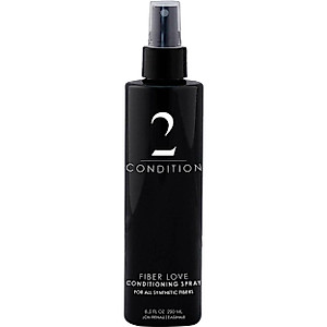 Jon Renau Fiber Love Synthetic Conditioning Spray, 8.5 oz – Leave-In Conditioner for Wigs, Toppers & Hair Extensions – Detangles, Restores Shine & Protects Synthetic Fiber