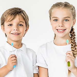 8 Pack Soft Travel Toothbrushes Mini Toothbrush Portable Toothbrush with Case Camping Toothbrush Pocket Toothbrush for Home School Business Trip Hiking, 4 Colors