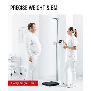 Seca 777 Medical Scale – Professional Physician Scale - Accurate Weight with Consistent Results and BMI - Eye Level Height Rod and Tilt Proof Safety - Weight Capacity 550 lbs / 220 kg