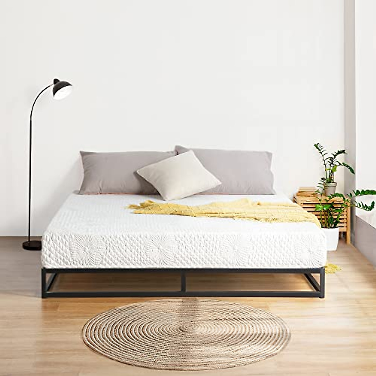 Olee Sleep 8 in Solar Memory Foam Mattress Queen 08FM01Q White