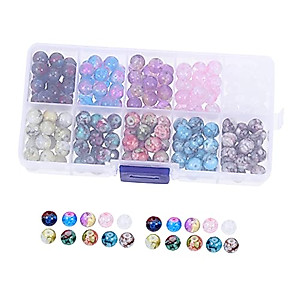 Didiseaon 200pcs Floral Beads Arts and Crafts Kit Gemstone Bracelets Crystal Choker Necklace Loose Beads Lava Bead Bracelet Bulk Necklaces Jewelry Accessories Natural Stone Spacer Beads Chic