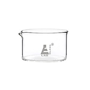 EISCO Crystallizing Dish, 40ml - Flat Bottom, with Spout - Borosilicate 3.3 Glass - Laboratory, Kitchen, Crafts