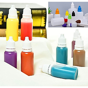 Burry Life Science 12PCS 5ML White Plastic Empty Squeezable Dropper Bottles Portable Eye Liquid Dropper Small Plastic Refillable Containers with Screw Cap and Plug (White, 5ML)