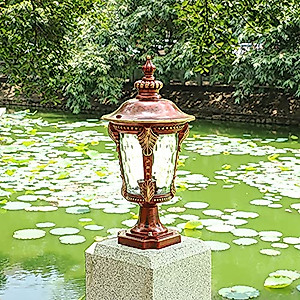 Post Lights Outdoor Post Light Post Cap Pillar Light Waterproof Outdoor Cap Lights Decorative Fence Lamps for Patio Garden Outdoor Paveway Pathway (Small) (Large)