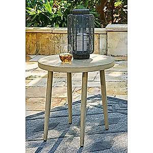 Signature Design by Ashley Swiss Valley Casual Outdoor End Table, Light Brown