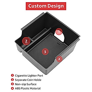 Ecarzo Center Console Organizer for 2021 2022 2023 2024 Ford Bronco Console Tray Storage Box Accessories Upgrade