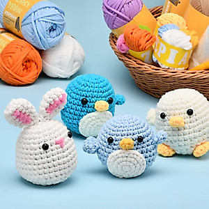 Yarn for Crocheting and Knitting for Beginners with Easy-to-See Stitches, Cotton Nylon Blended Yarn, 2x80m (87.5yds) Pefect for Knitting or Crocheting Blankets, Bags, Rugs, Toys, Pillows(Beige)