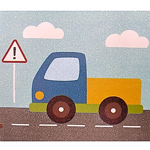 Yifely Traffic Car Wallpaper Border Self-Adhesive Wall Decor Sticker for Kids Room Nursery School Classroom