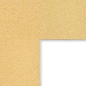 Craig Frames B5075 24x36-Inch Mat, Single Opening for 20x30-Inch Image, Frosted Gold with Cream Core