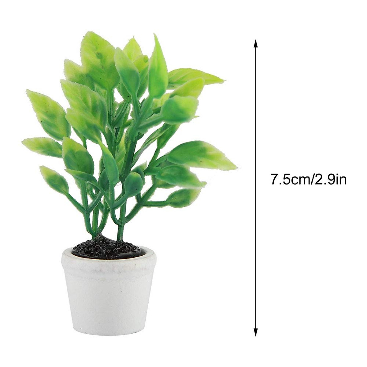 Fdit Artificial Miniature Green Plant Bonsai Fake Potted Plant Garden Decor Accessory for Home Garden Decor Regard