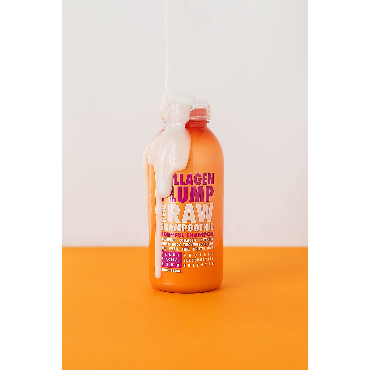 Real Raw Collagen Shampoo - Strengthen &amp; Repair - No Water 100% Pure Aloe Juice &amp; Coconut Water - Sulfate &amp; Paraben Free, 12.0 Ounce, 1