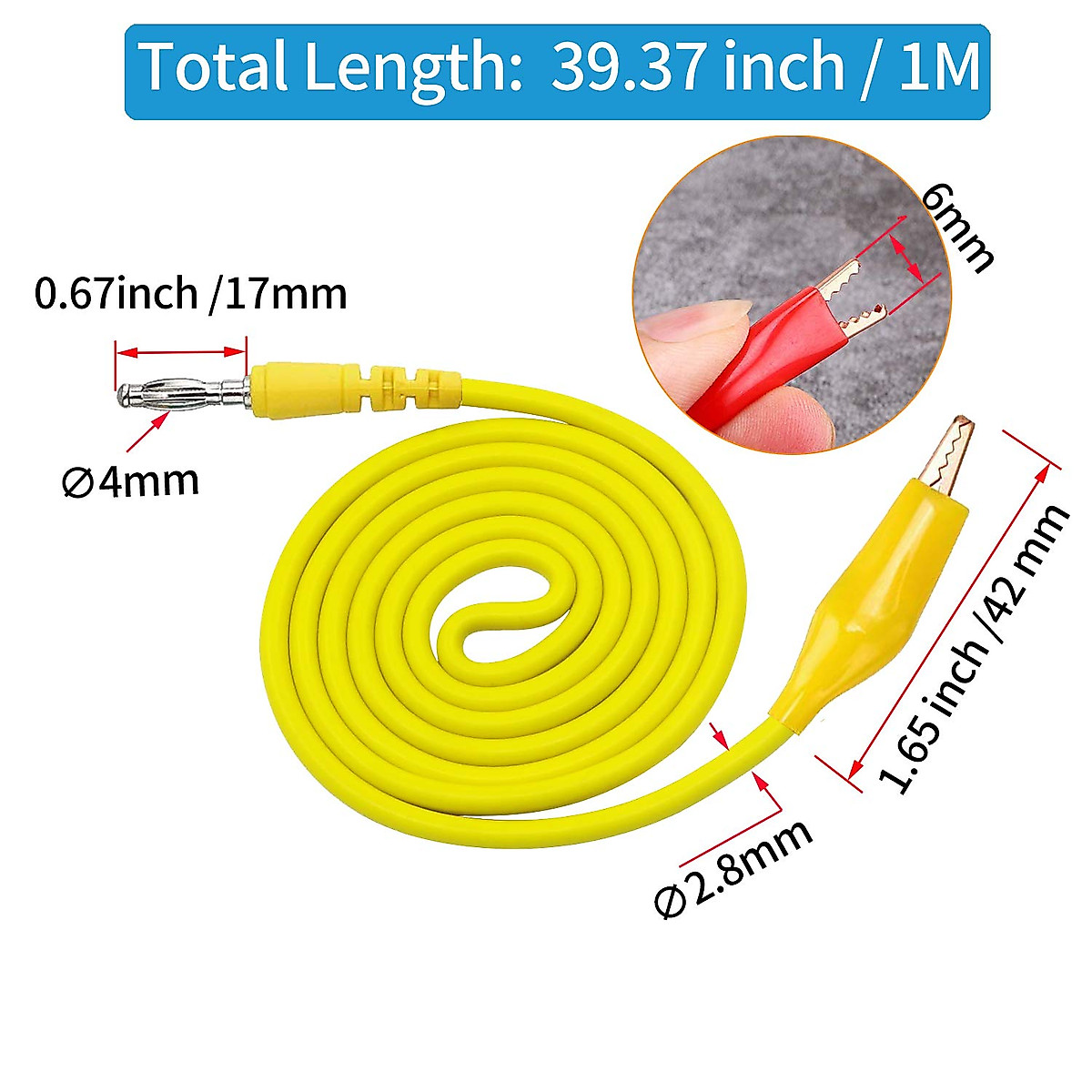 Testeronics 47 in 1 Back Probe Kit with 6 Pockets Roll Up Tool Bag |5 PCS Wire Piercer with Cover| 20 PCS Back Probe Pin | 10 PCS 4mm Banana Plug to Alligator Clip Circuit Test Lead 39.37 inch