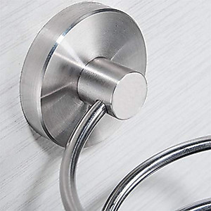 WINCASE Brushed Hairdryer Holder, Hair Blow Dryer Holder Rack Organizer, Bath Hair Care Tools Holder SUS 304 Stainless Steel Nickel Bathroom Wall Mounted