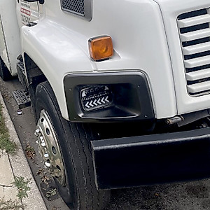 JMTAAT Passenger RH Headlight Bezel Trim Compatible with 2003-2009 Chevy/GMC C6500 C7500 C8500 Replaces #15173202